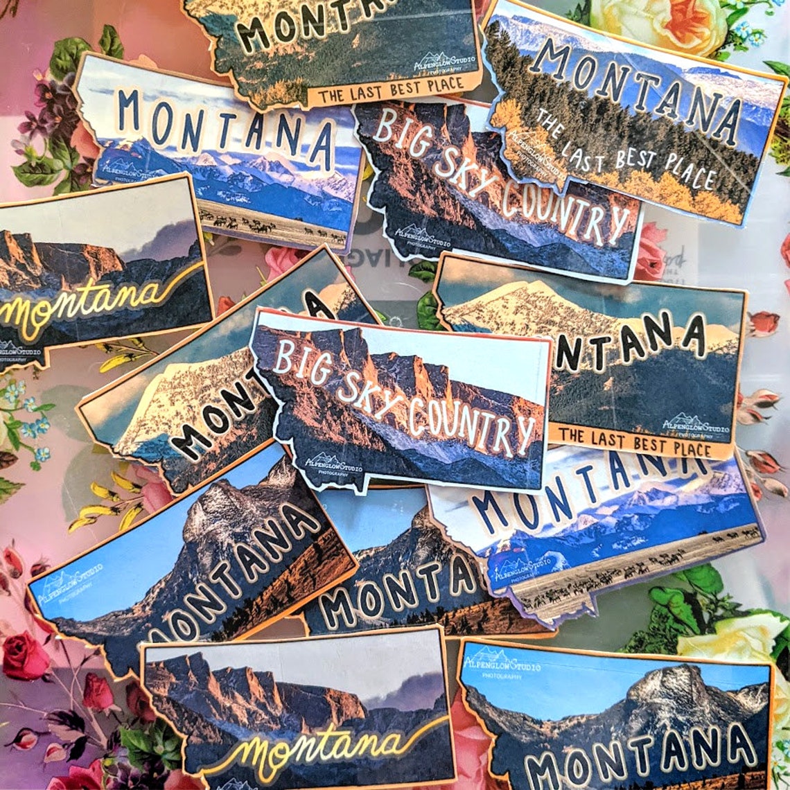 Montana State Sticker Set || 6 Stickers Big Sky Country || Laminated ...