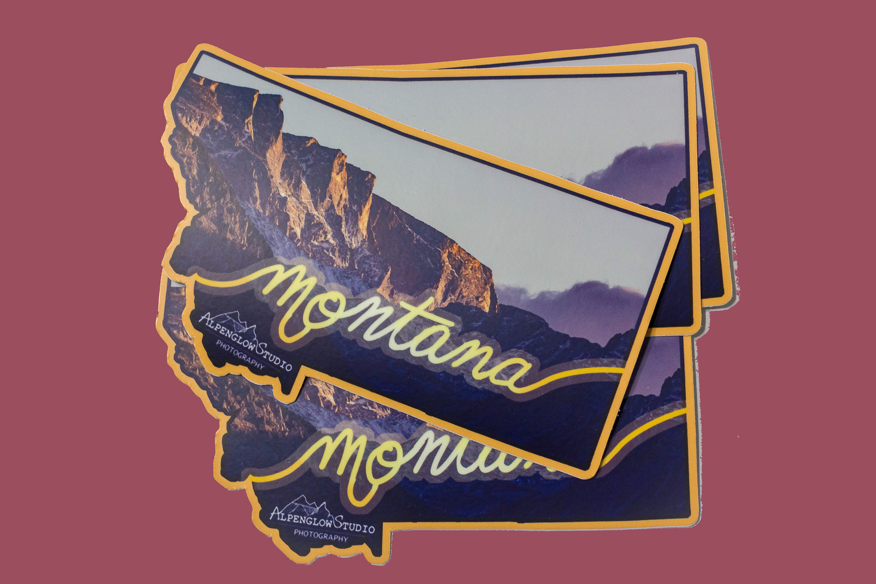 Montana Sticker Beartooth Mountains Vinyl High Quality Weatherproof ...