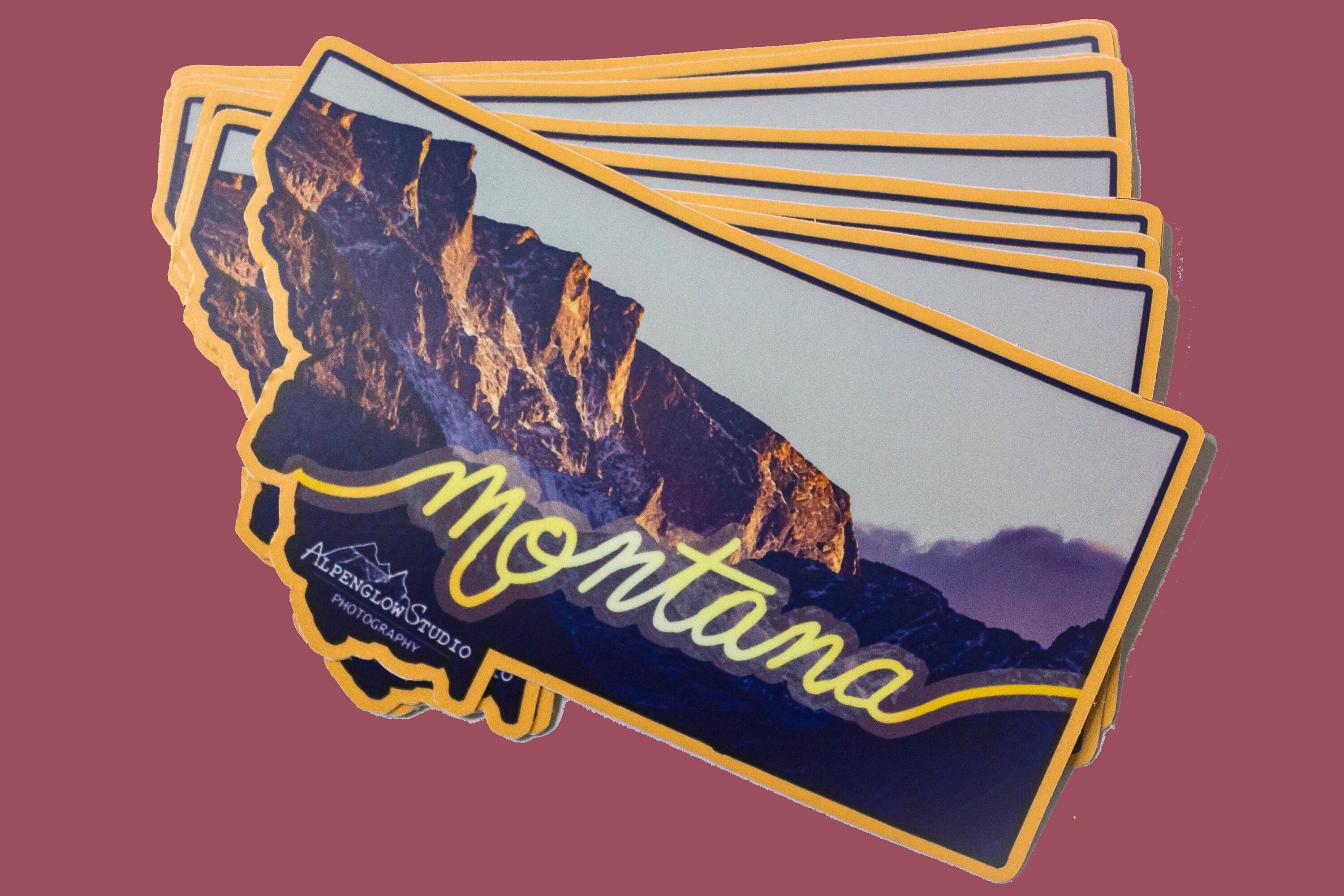 Montana Sticker Beartooth Mountains Vinyl High Quality Weatherproof ...