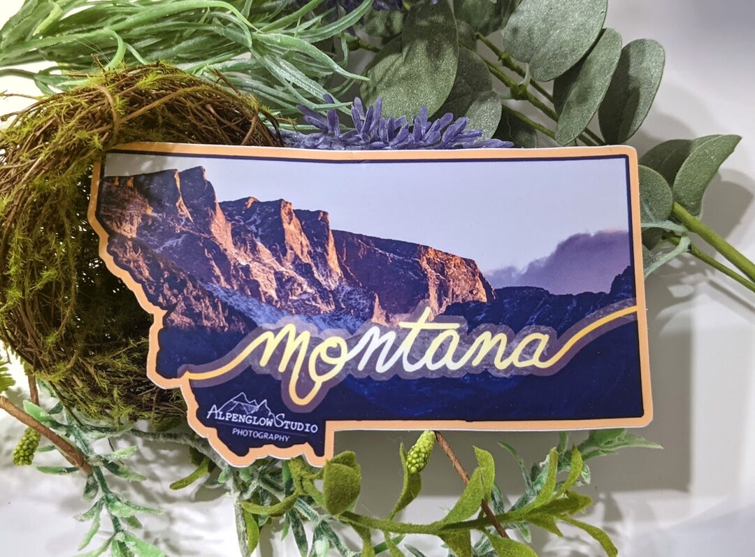 Montana Sticker || Beartooth Mountains || Vinyl High Quality ...