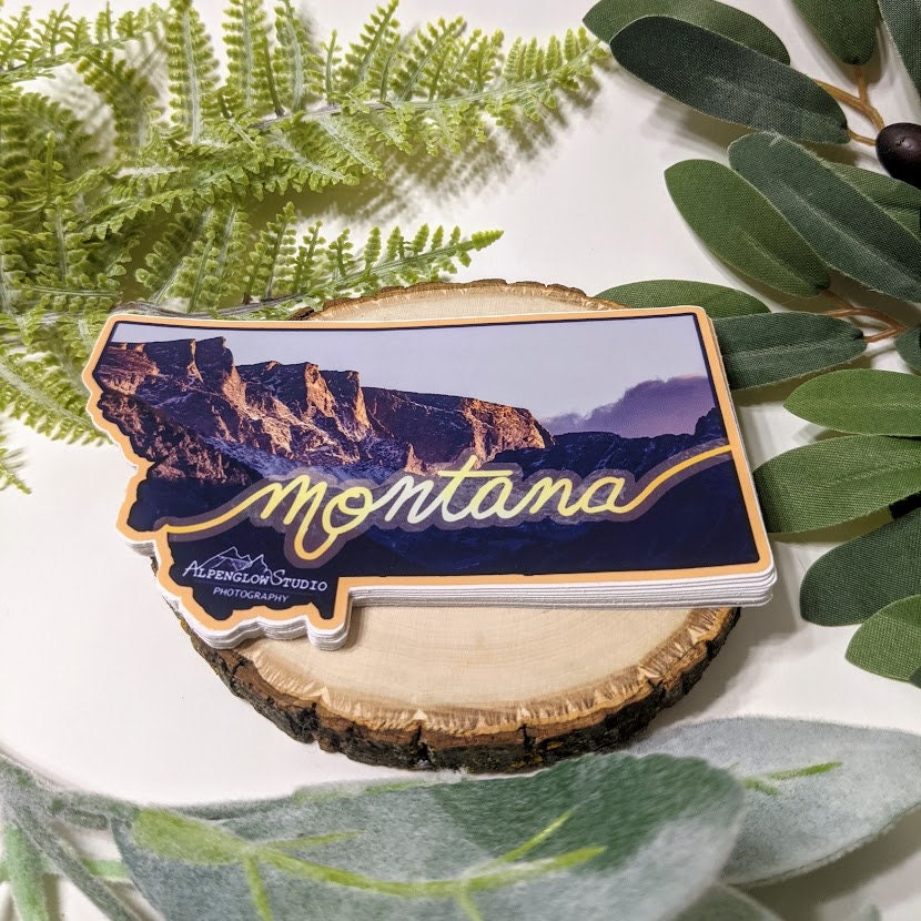 Montana Sticker Beartooth Mountains Vinyl High Quality Weatherproof ...