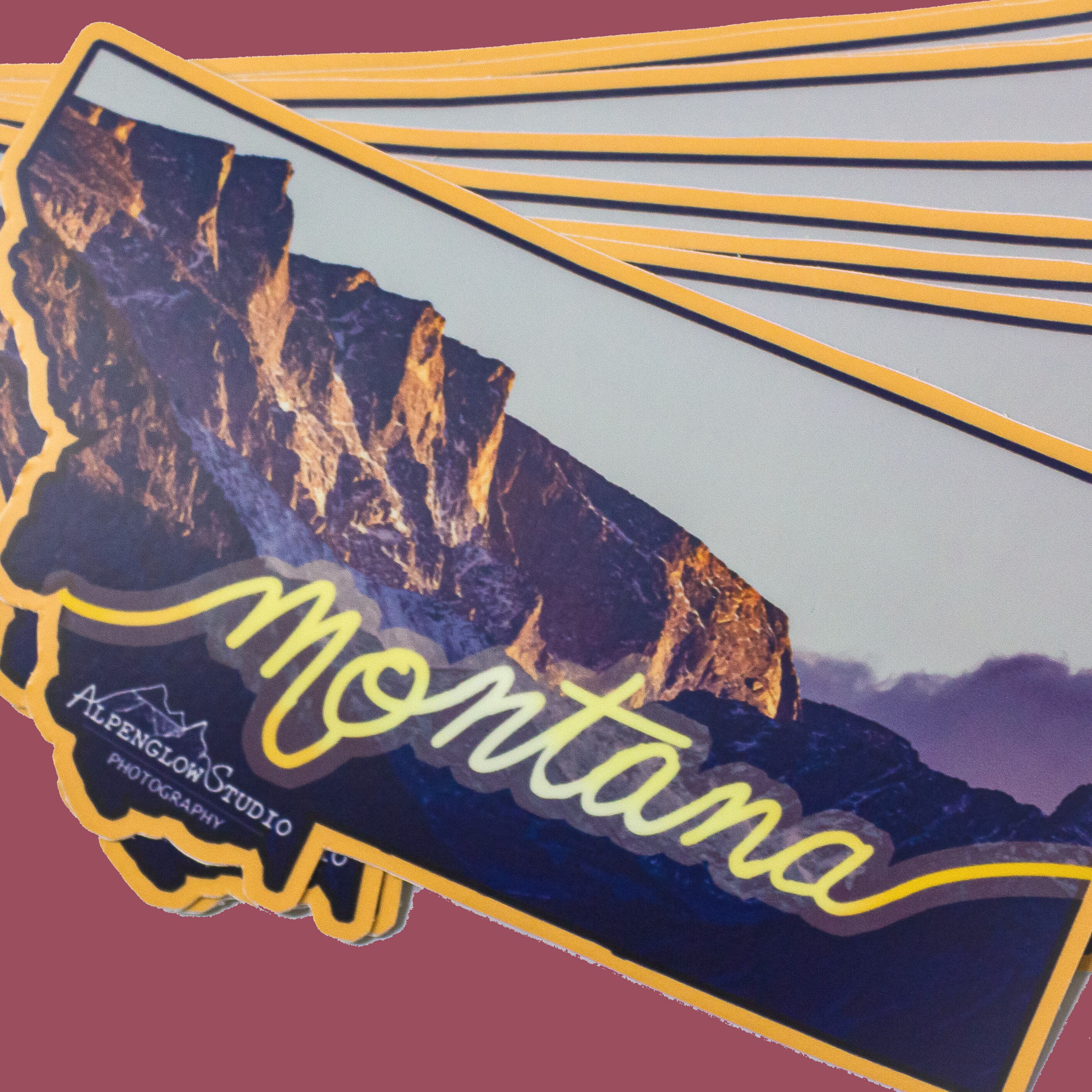 Montana Sticker Beartooth Mountains Vinyl High Quality Weatherproof ...