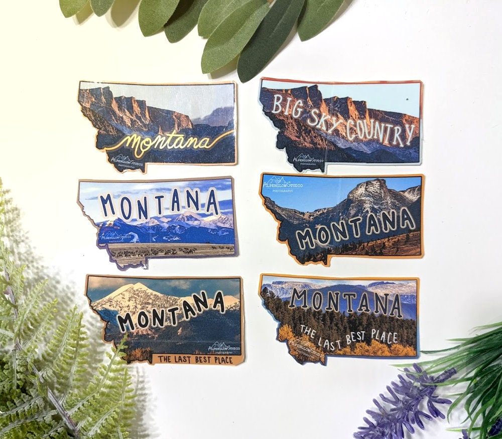 Montana State Sticker Set || 6 Stickers Big Sky Country || Laminated ...