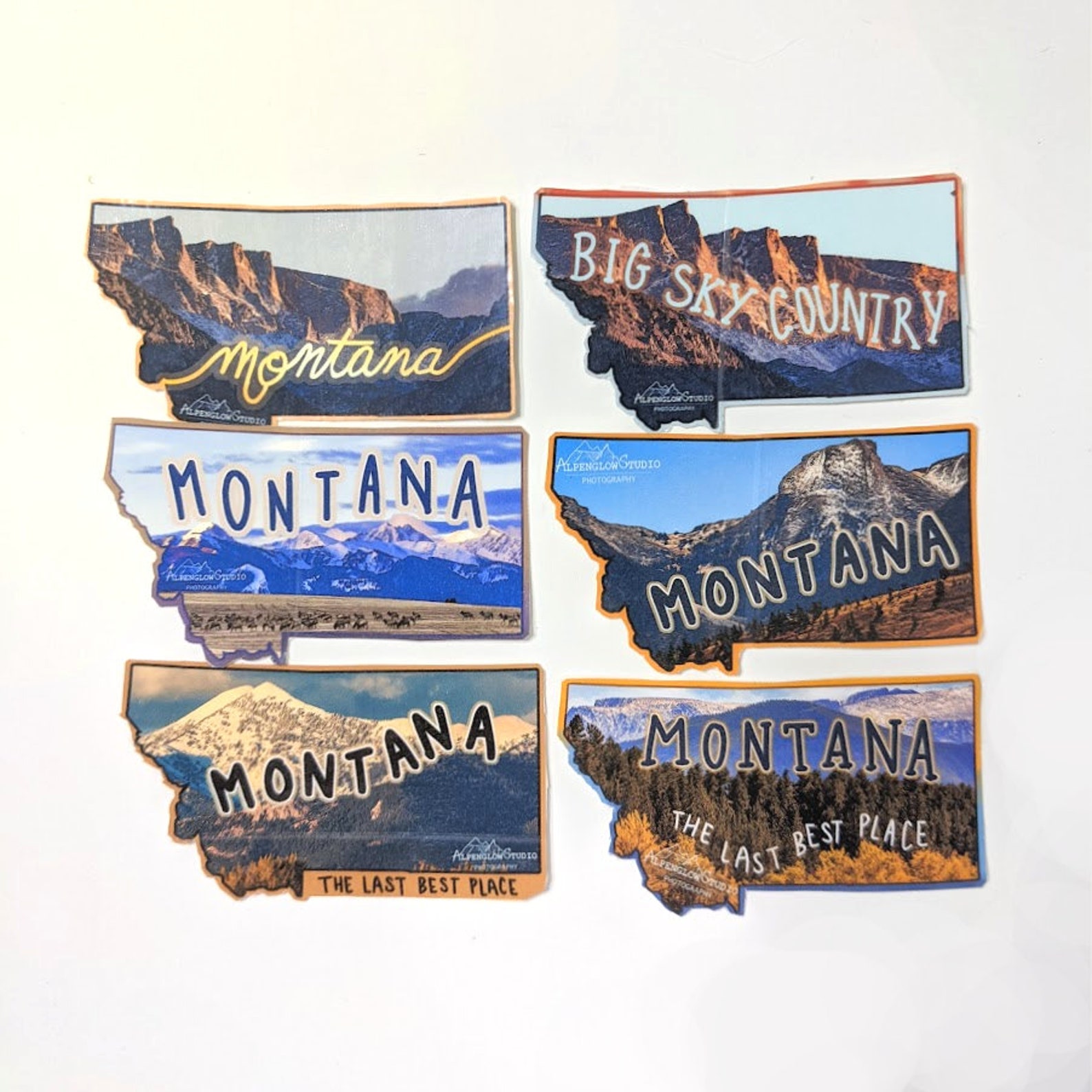 Montana State Sticker Set || 6 Stickers Big Sky Country || Laminated ...