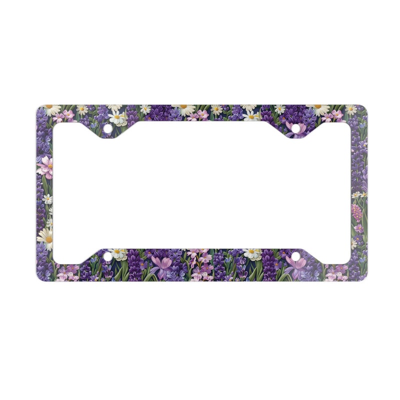 Floral License Plate - Etsy