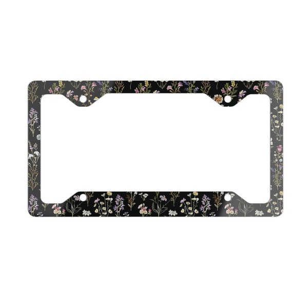 Floral License Plate - Etsy