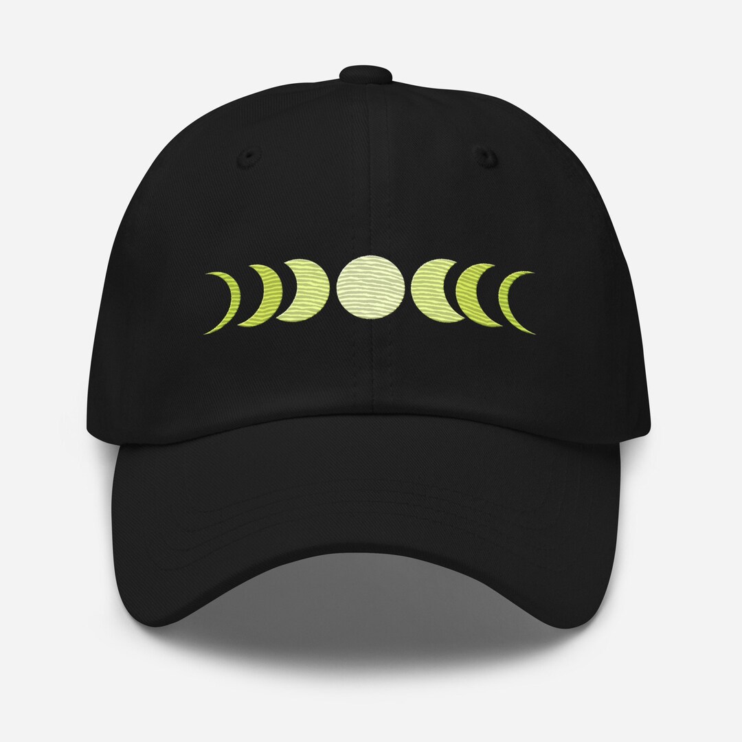 Y2K Moon Phases Embroidered Dad Hat, Lunar Crescent Moon Baseball Cap ...