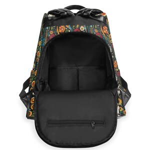 Cottagecore Flower PU Vegan Leather Anti Theft Backpack, Safe Backpack ...