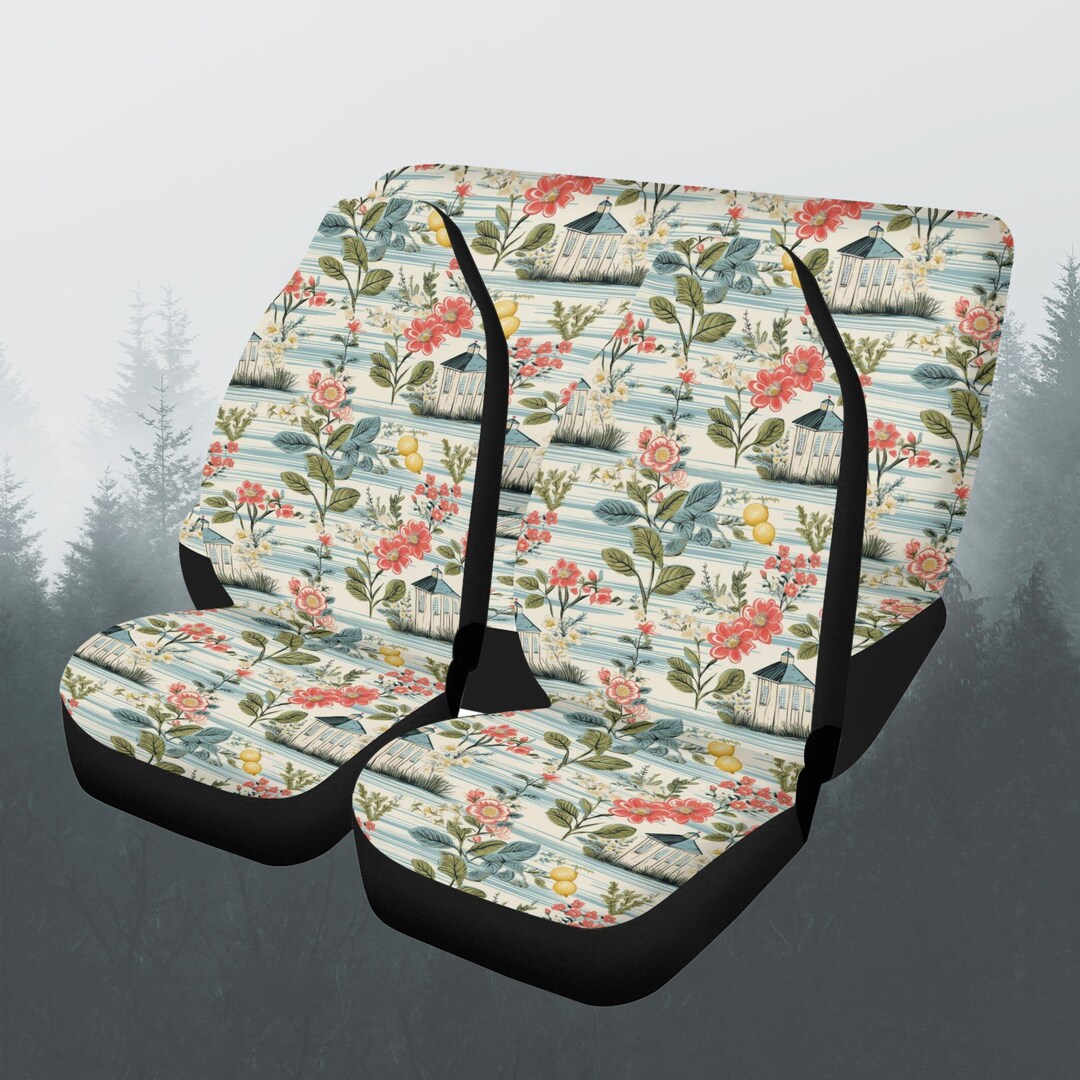 Cottagecore Floral Car Seat Covers Full Set, Aesthetic Front and Back ...