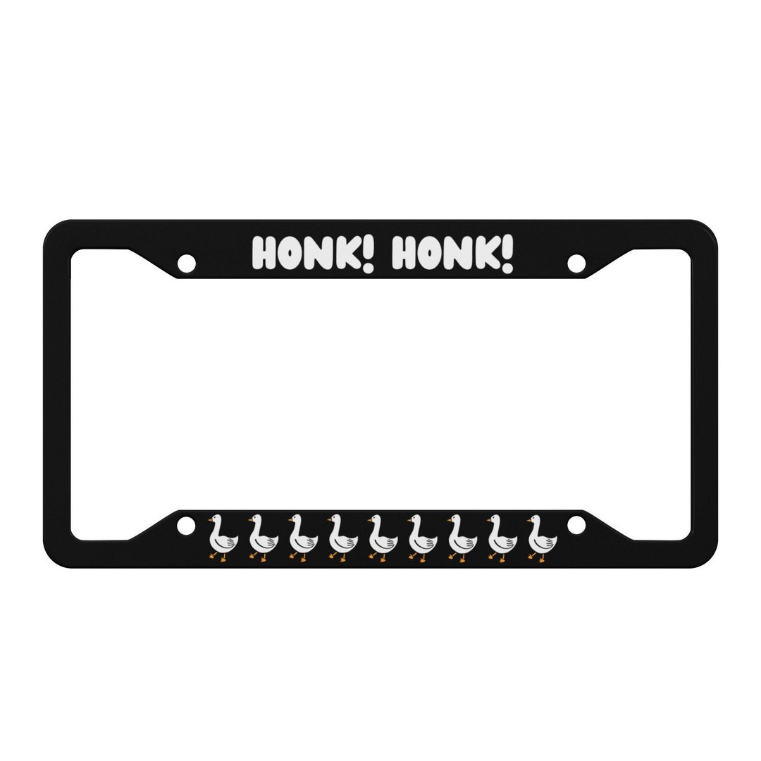 Funny Goose Car Metal License Plate Frame, Cute Car License Plate ...