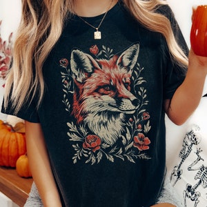 Retro Wild Fox Shirt, Vintage Fox T-shirt, Woodland Wildlife Tee ...