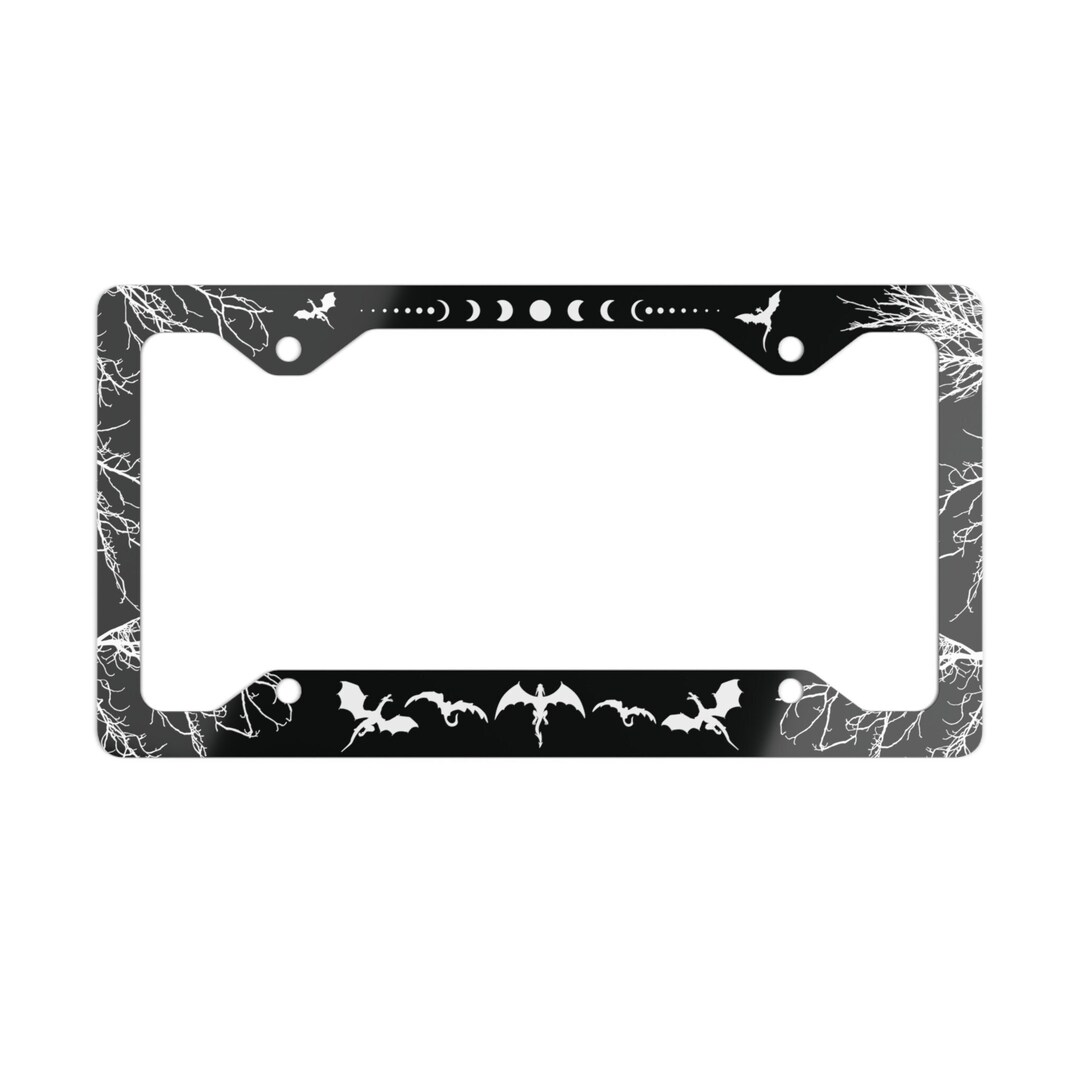 Mystic Dragon Car Metal License Plate Frame, Celestial Dragon Moon ...