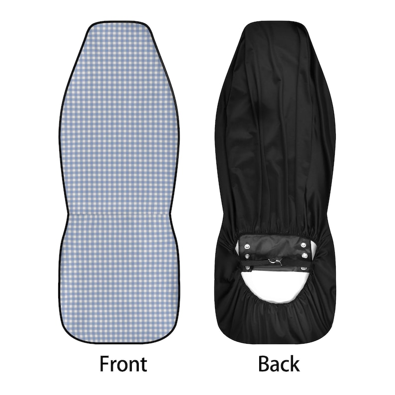 Summer Gingham Car Seat Covers Full Set, Checkered Front and Back Seat ...
