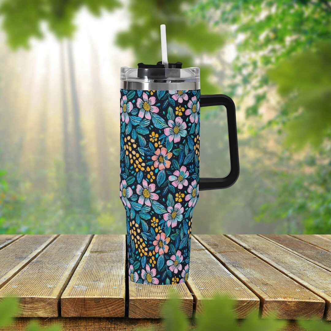 Cottagecore Forest 40oz Stainless Steel Tumbler With Handle Lid and ...