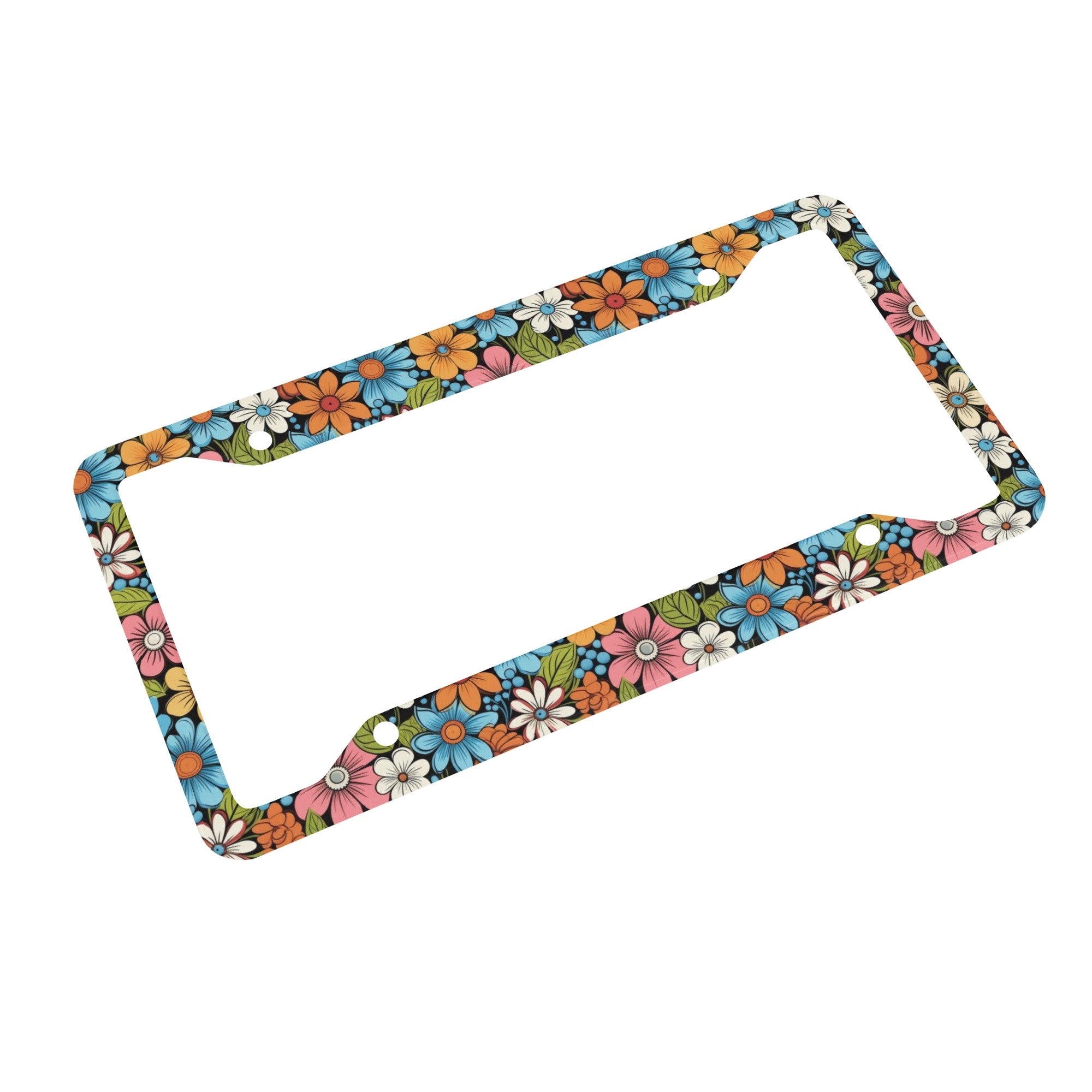 Retro Hippie Floral Car Metal License Plate Frame Boho Groovy - Etsy