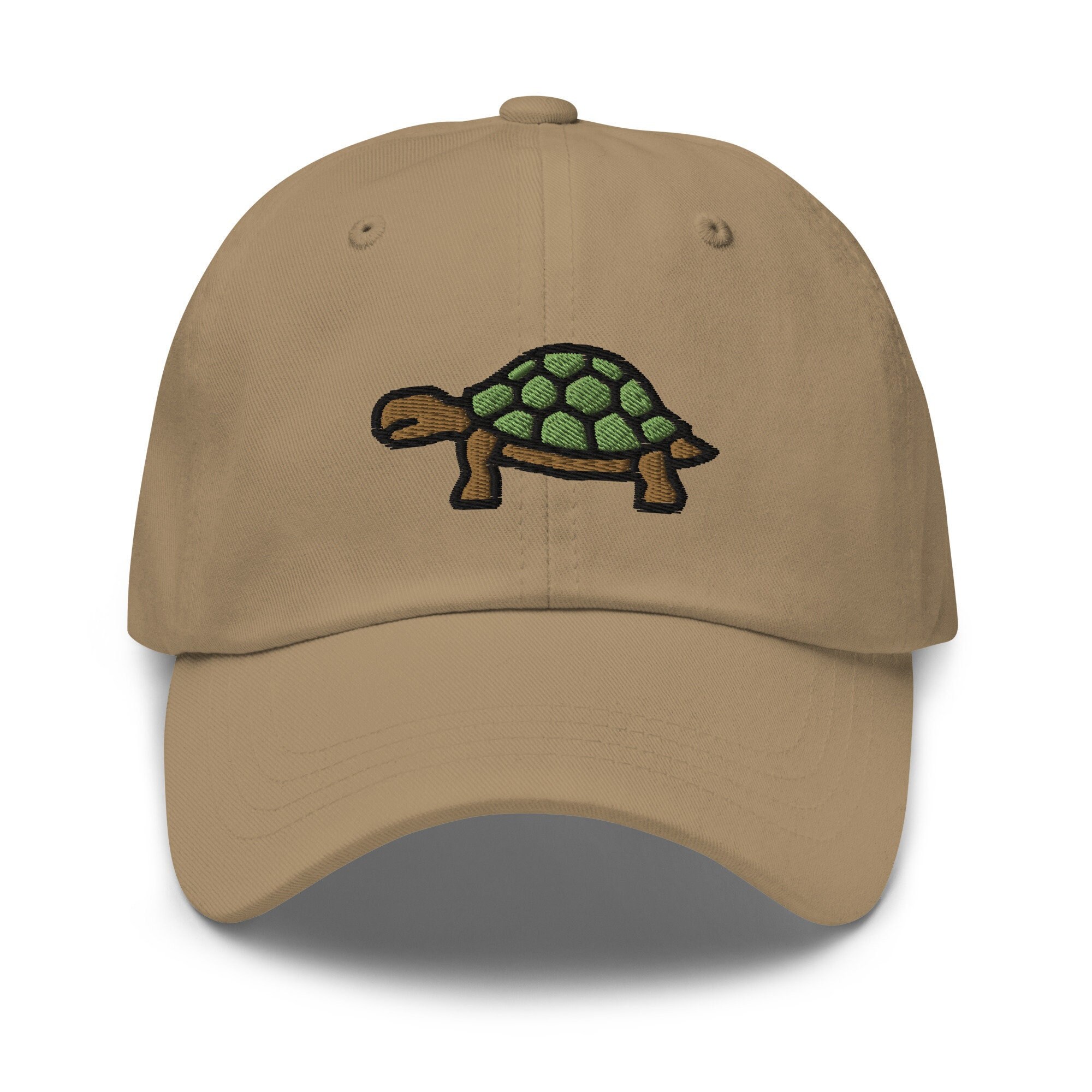 Green Turtle Embroidered Dad Hat, Cute Sea Turtle Baseball Cap, Simple ...