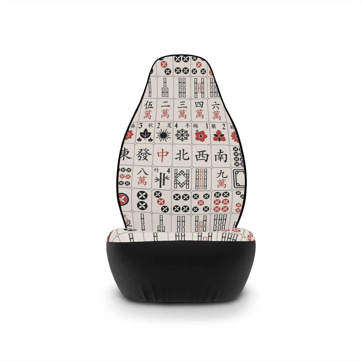 Chinese Mahjong Set of Two Front Car Seat Covers, Funny Car Seat Cover ...