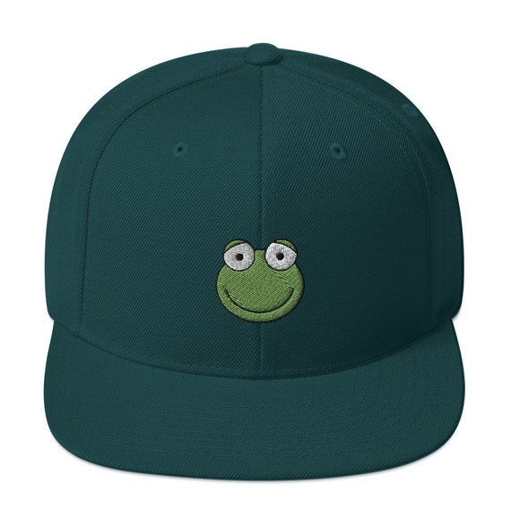 Kawaii Frog Embroidered Snapback Hat Frog Face Winter Hat | Etsy