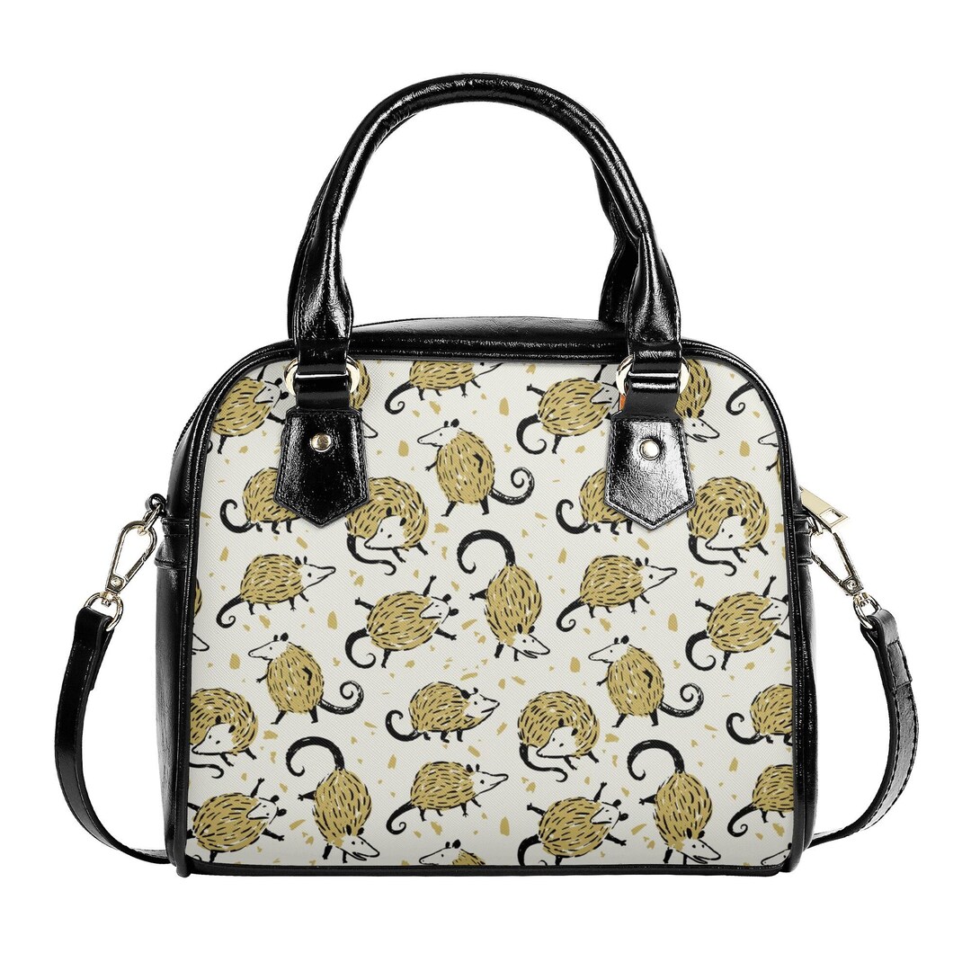 Funny Possum PU Vegan Leather Shoulder Handbag, Cute Aesthetic Opossum ...