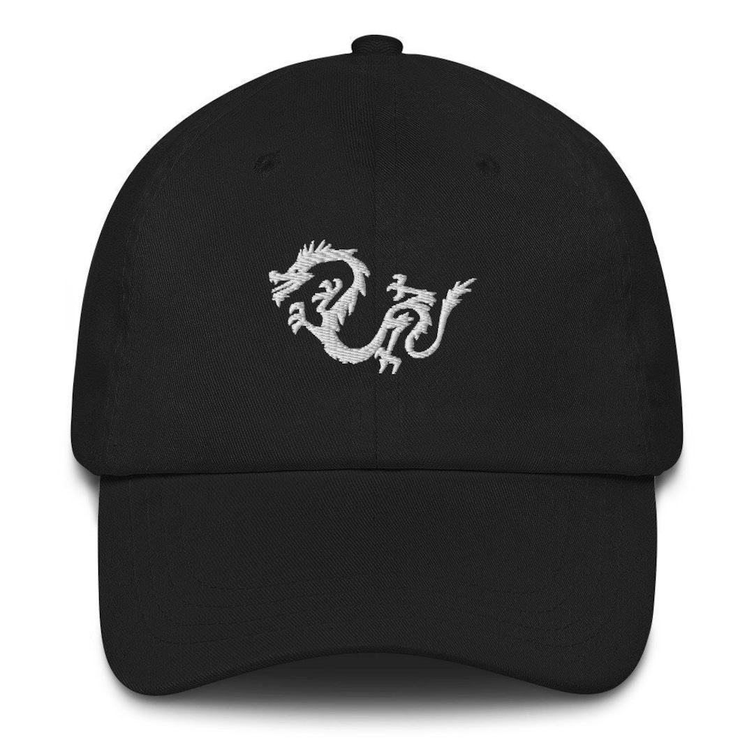 White Dragon Embroidered Dad Hat, Chinese Dragon Baseball Cap, Gift for ...