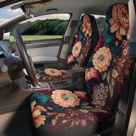 Vintage floral car seat covers store