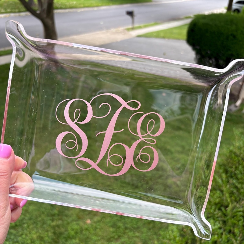Acrylic Monogram Tray - Etsy