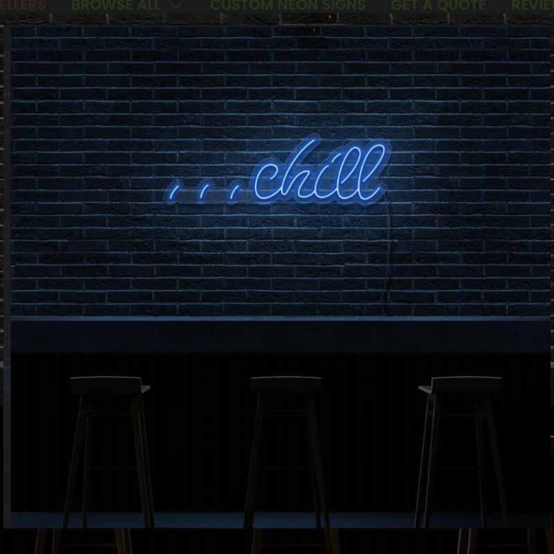 Chill Neon Sign LED Neon Neon logo Wall Signs Decor | Etsy