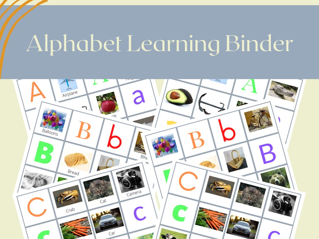 Learning Binder Alphabet Picture Matching Activity Printable, INSTANT ...