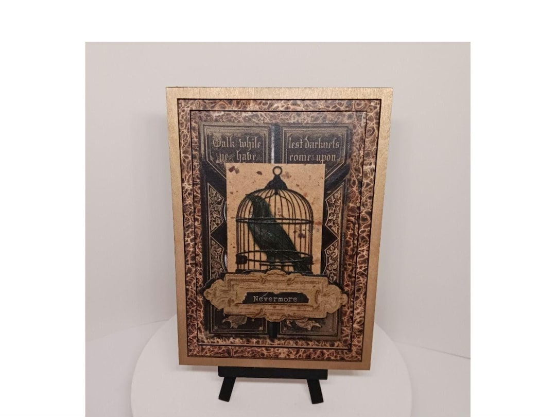 Edgar Allen Poe the Raven Nevermore Sign Engraved Wood - Etsy