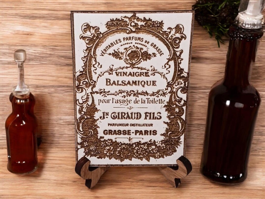 Balsamic Vinegar French Typography Sign Tiered Trays Miniatures Smalls ...