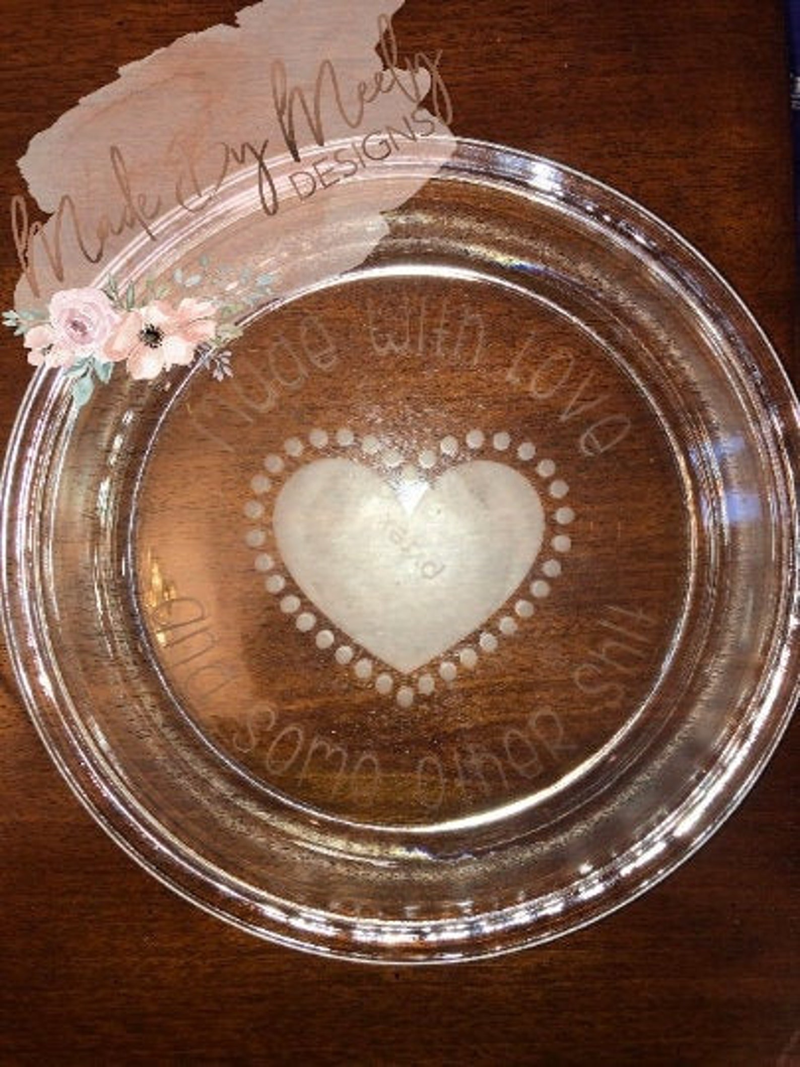 Custom Etched Pie Plate | Etsy