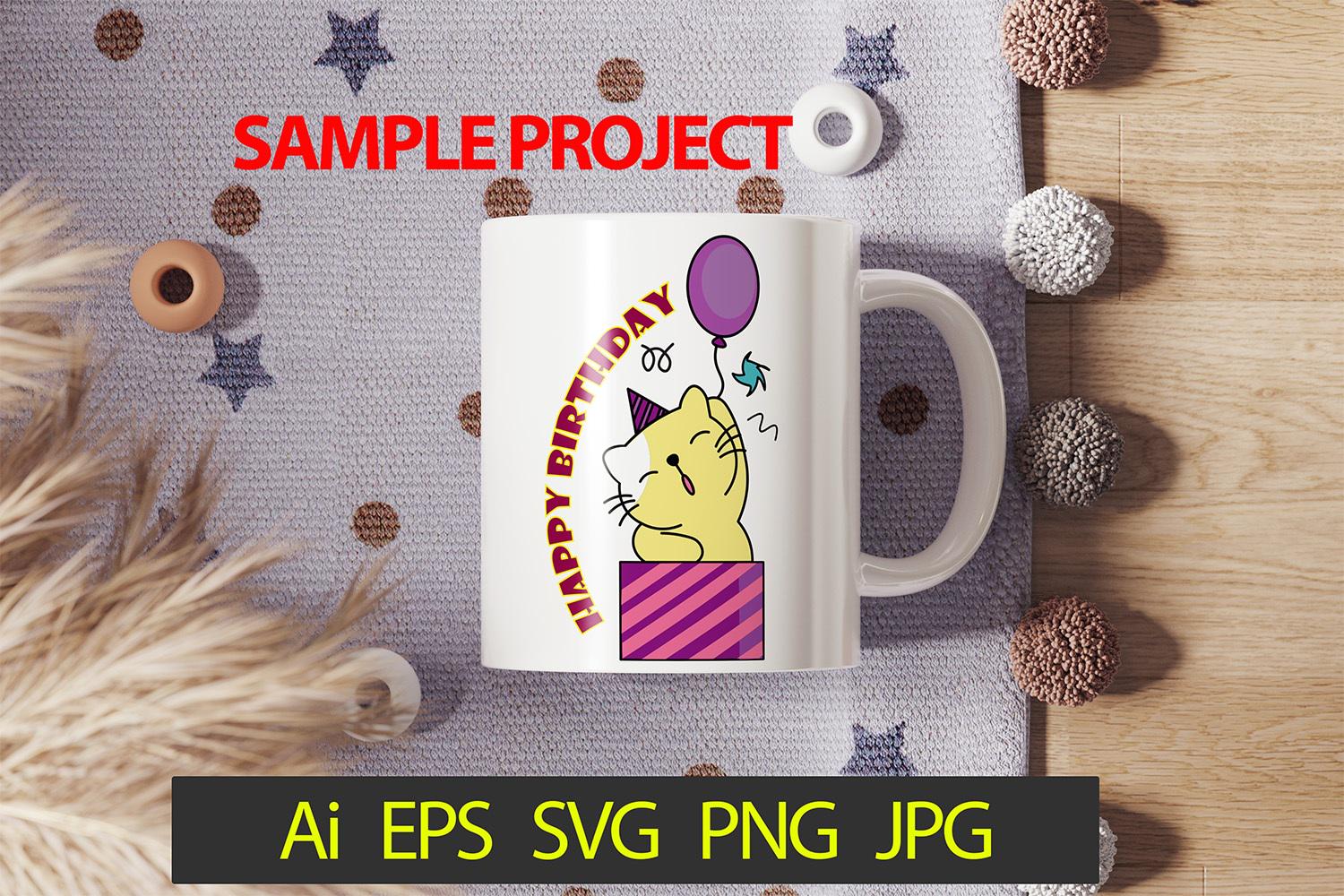 Birthday Celebrating Cats SVG, Cute Cat Vector, Birthday Cats Clipart ...