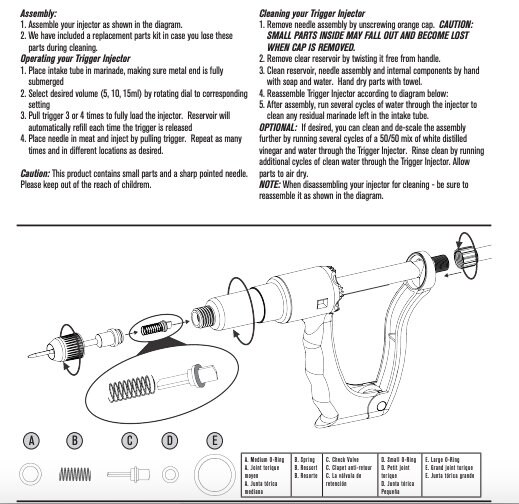 Siphon Meat Marinade Injector Kit With CASE 2 Commercial | Etsy