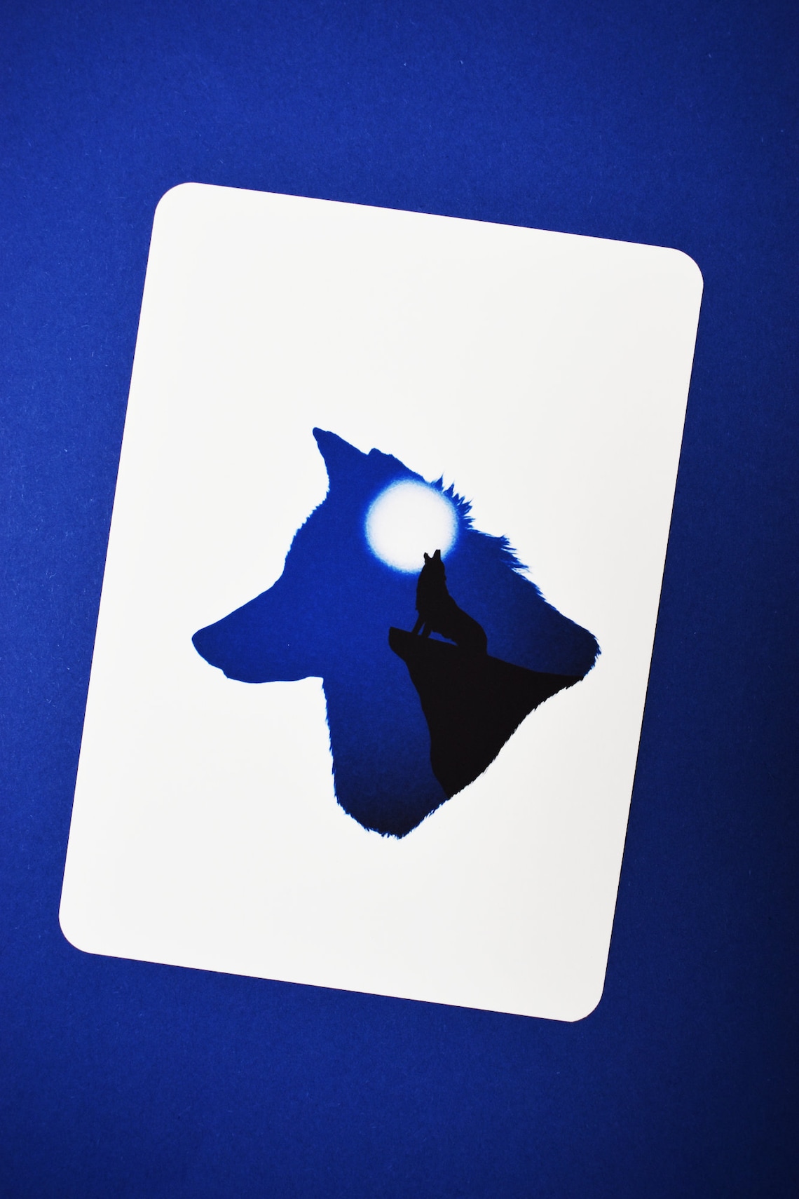 Midnight wolf art print 6x4 | Etsy