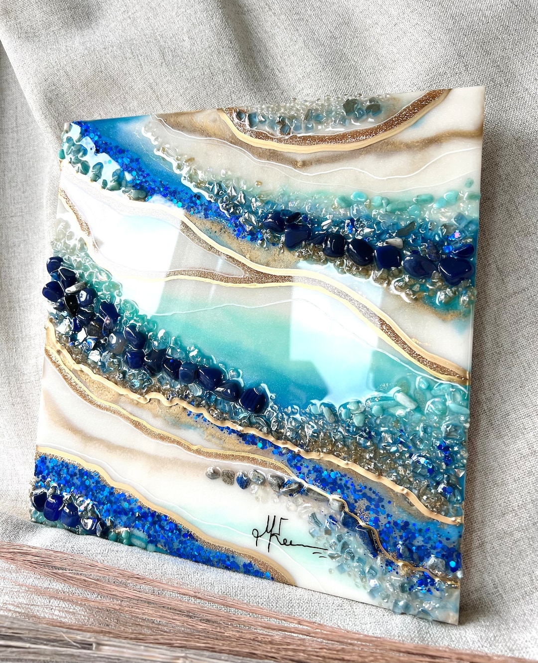 Made to Order Resin Wall Art. Custom Geode Wall Art. Wall Painting ...