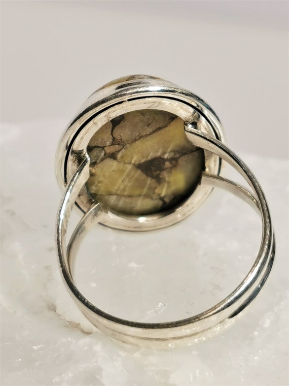 0264 vintage rhyolite ring silver 925 20 x 26 mm size… - Gem