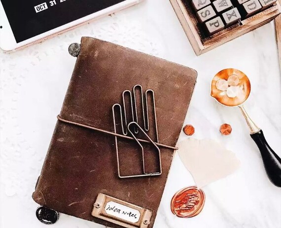 Vintage Hand Shaped Book Mark Paper Clip Stationary Notebook | Etsy