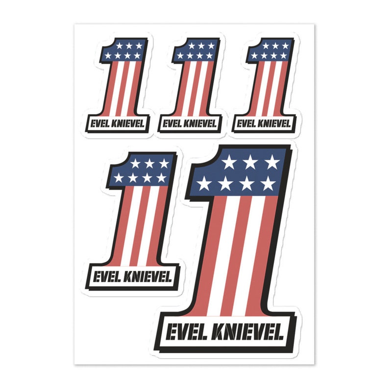 Evel Knievel #1 Mixed Size Pack of Stickers - Etsy