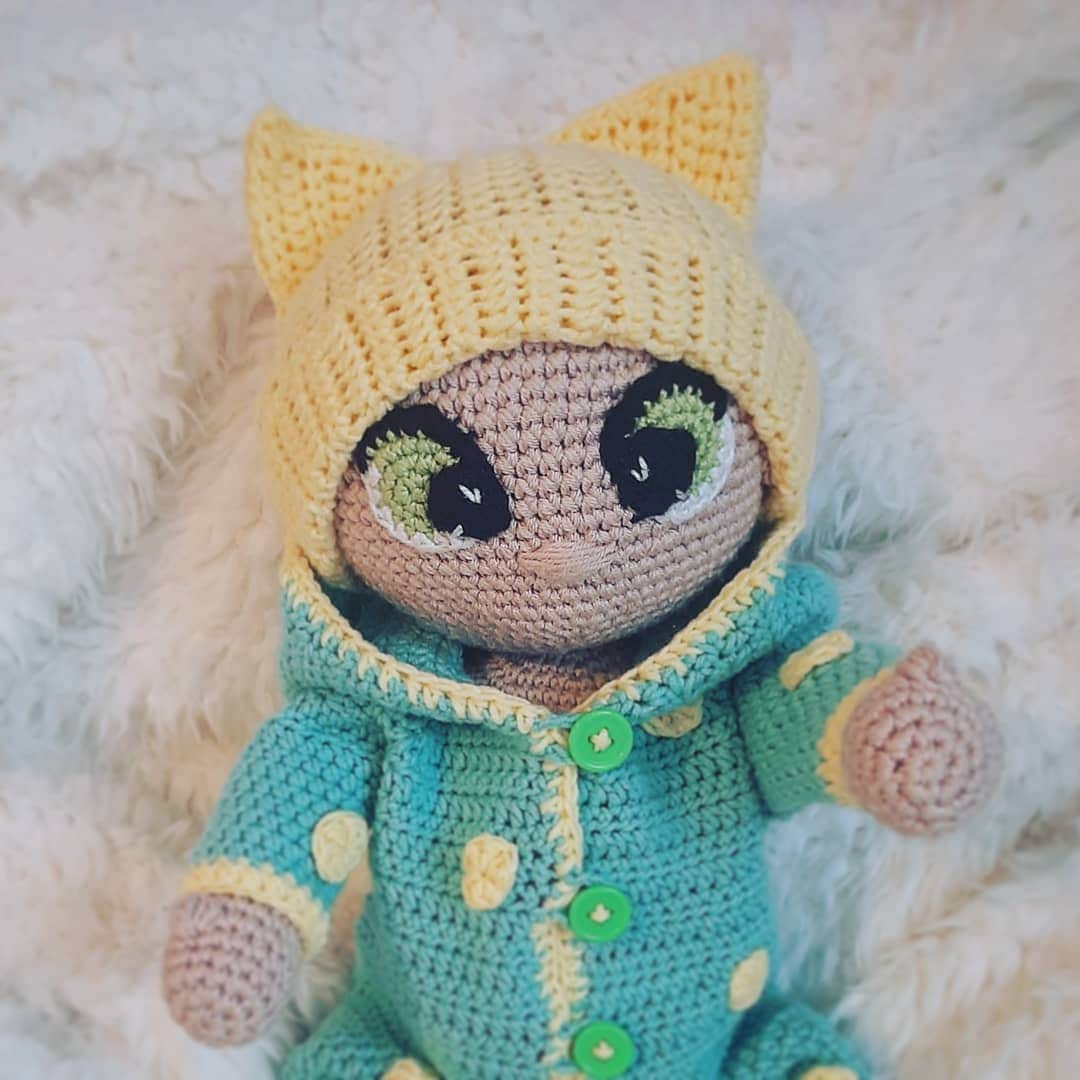 Polka Cat Clothes Set Pattern for Dominic Doll - Etsy