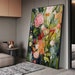 Original Colorful 3D Flower Painting on Canvas Heavy Textured Wall ...