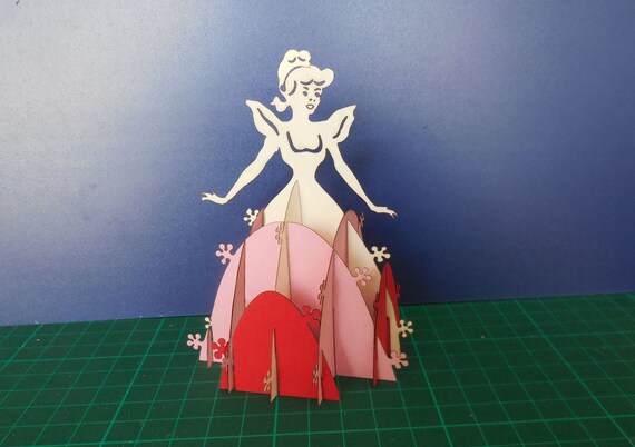 Cinderella 3D SVG Template for Folding Figure - Etsy