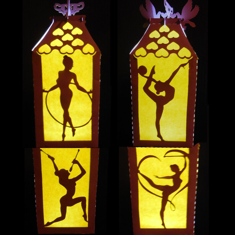 Artistic Gymnastics, 3D Lantern, Papercut Template, Lantern for ...