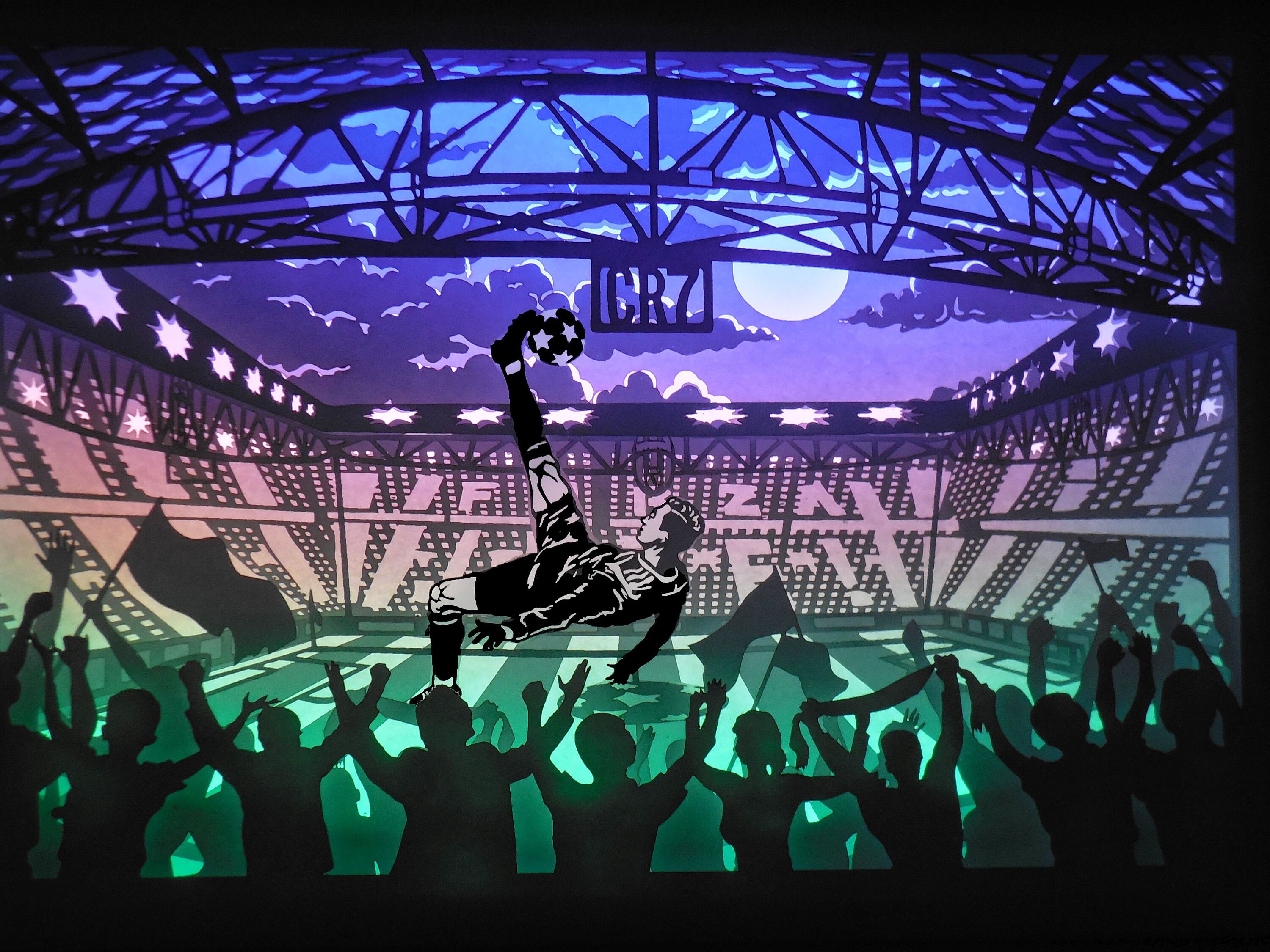 The Attractive Rear Scissors of Ronaldo CR7 - Templates for Light Box ...