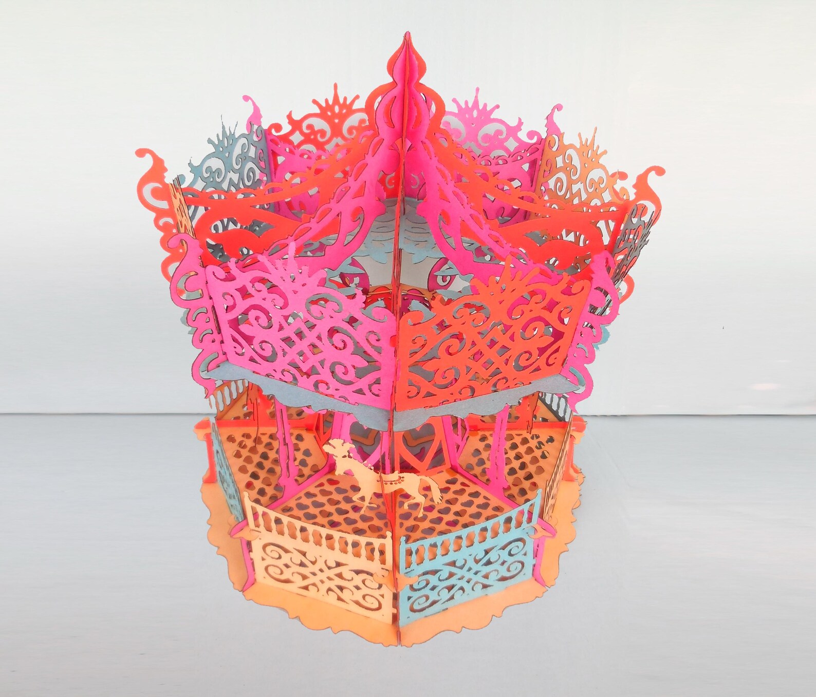 Paper Carousel Template: Intricate DIY 3D Puzzle (digital Download) - Etsy