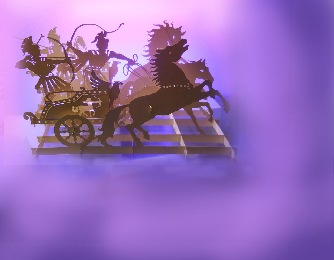 Spartan Chariot Battle - 3D Folding Template for Cutting Paper. PDF ...