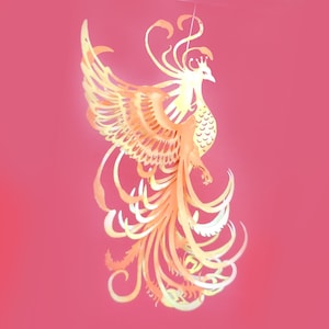 Phoenix 3D - Template for Paper Cutting - Etsy