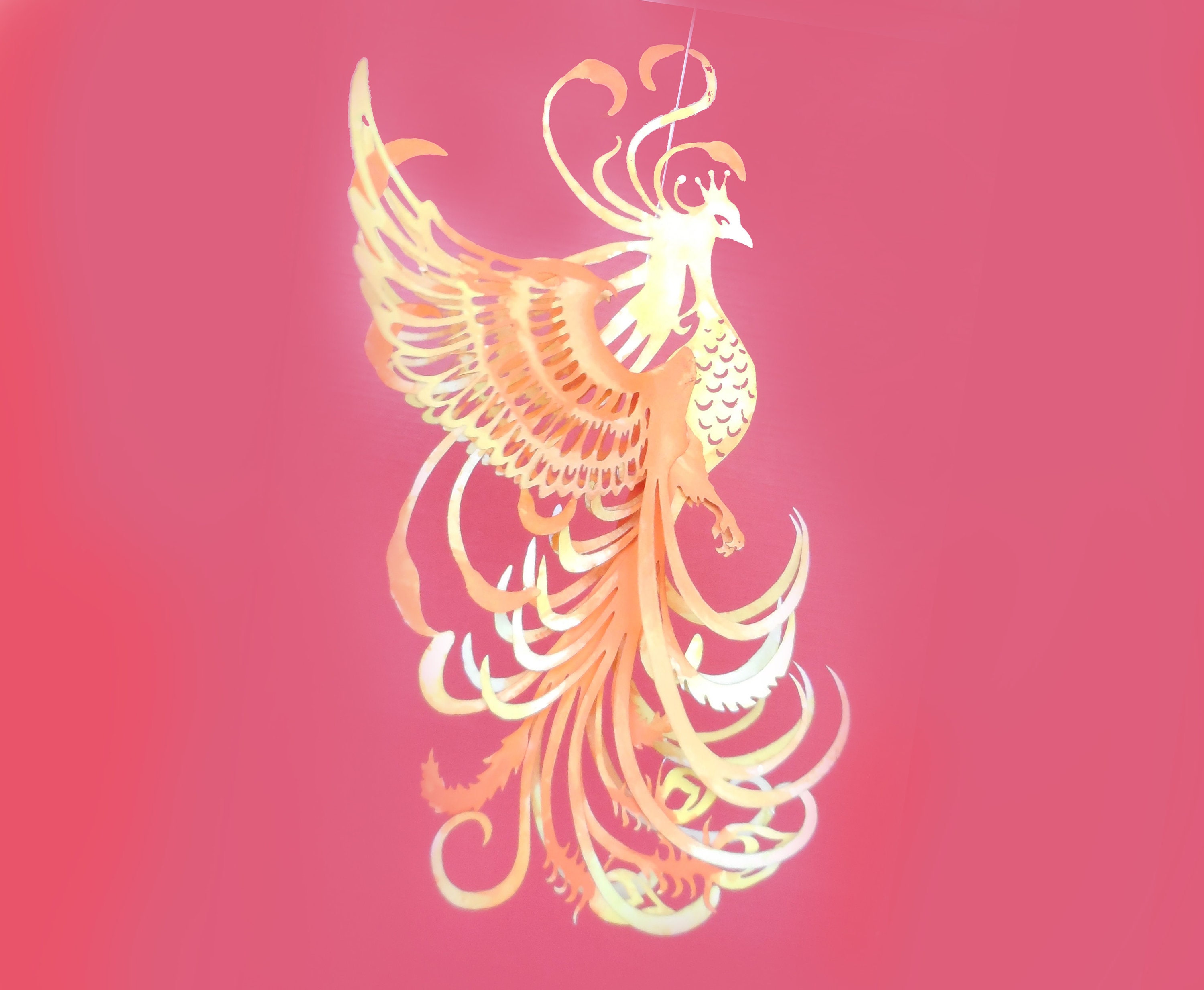 Phoenix 3D Template for Paper Cutting | Etsy