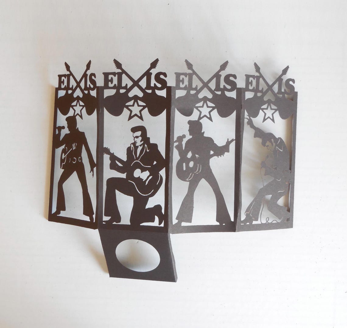 Elvis Presley Paper Lantern Template: 3D Tea Light Silhouette (digital ...