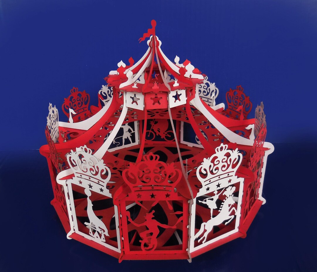 Circus Tent 3D Papercraft Template: DIY Home Decor (digital Download ...