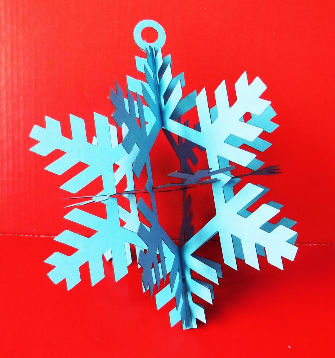 3D Paper Snowflake Template: DIY Christmas Tree Ball Decor (digital ...